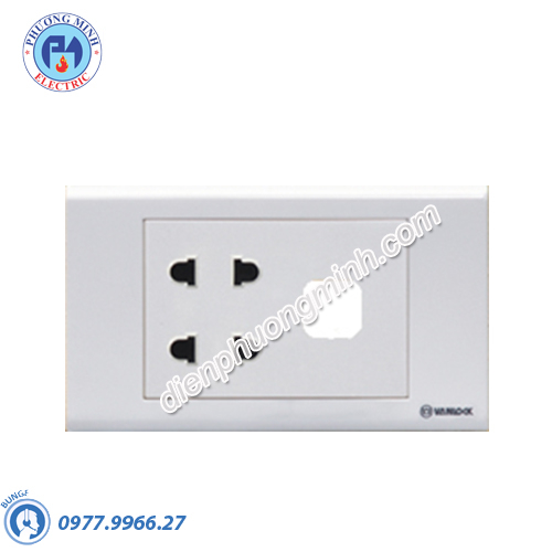 2 Ổ cắm 2 chấu 16A với 1 lỗ - Model S18U2X