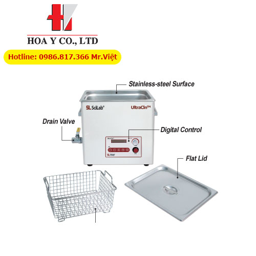 Bể đánh siêu âm 10 lít dùng trong phòng thí nghiệm, Digi-10H Scilab Korea