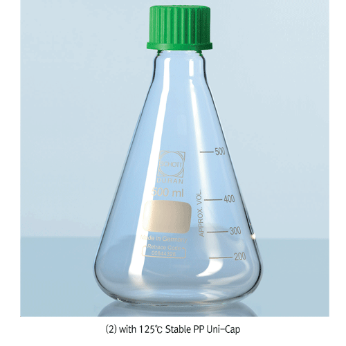 Bình tam giác 5000ml nắp vặn PP màu xanh Scilab