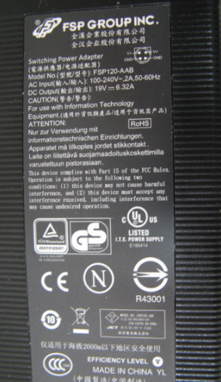 Bộ nguồn công nghiệp FSP FSP120-AHAN2/AHAN1/19V FSP120-REBN2/AAB/AAC 120w