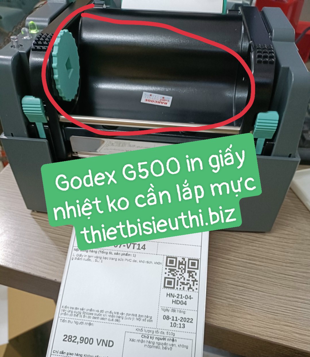 Cách thiết lập Máy in tem mã vạch Godex G500 in giấy decal nhiệt mà không cần sử dụng ruy băng mực