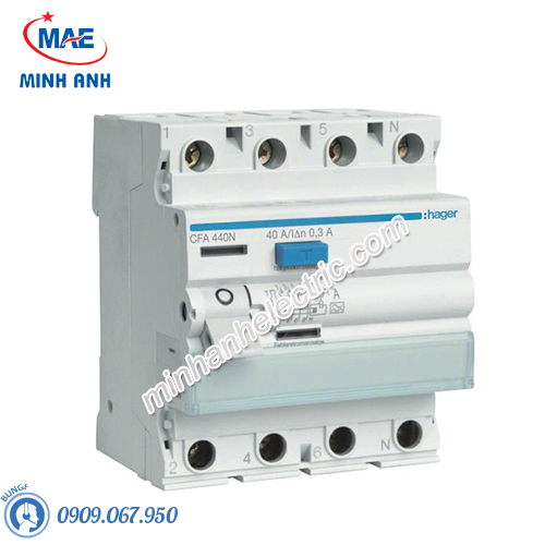 Cầu dao chống giật RCCB (Hager) - Model CF463B
