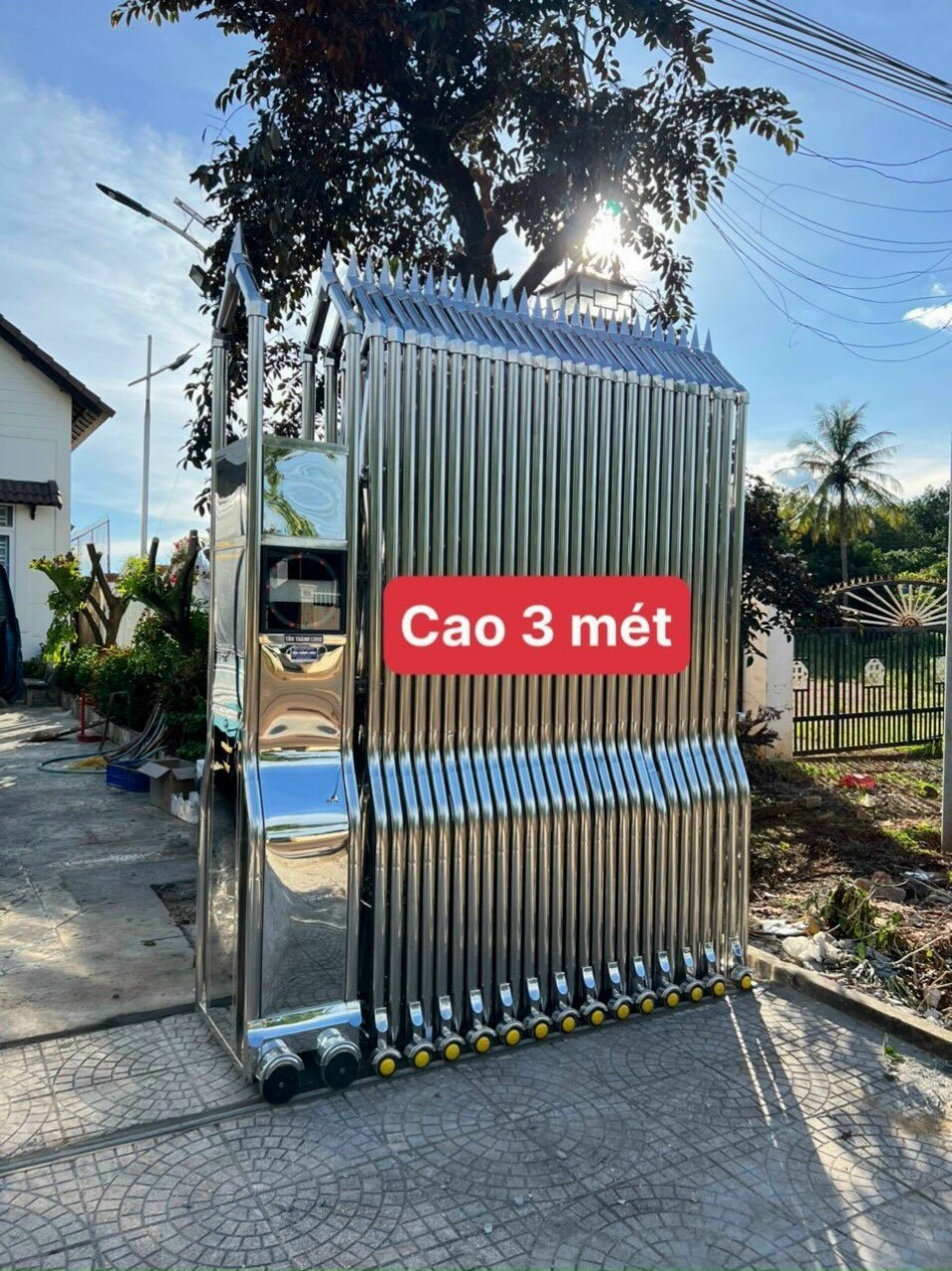 Cổng xếp inox, nhôm, sắt các loại.
