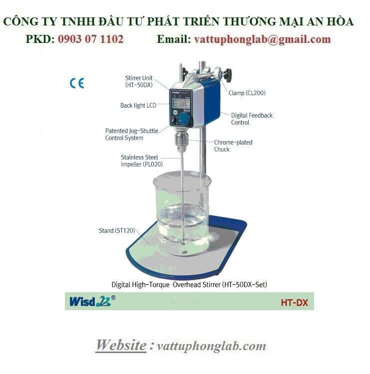 DAIHAN-brand® High-Torque Digital Overhead Stirrer, “HT-DX”