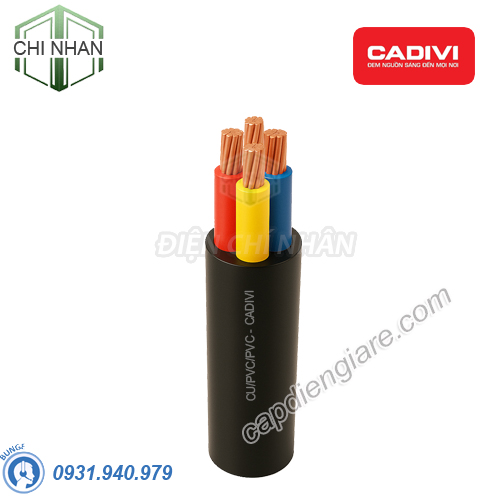 Dây cáp điện 4 lõi Cadivi CVV-4x10mm2 – 300/500V Cu/PVC/PVC -56000657