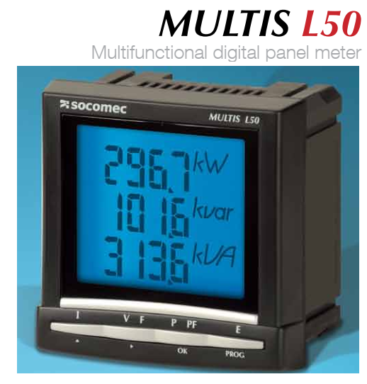Đồng hồ đa năng Multis L50 + RS485 - Đồng hồ Socomec