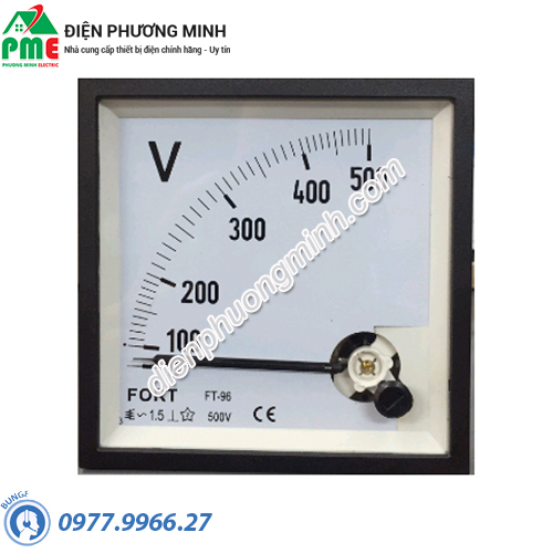 Đồng hồ Voltmeter FT-72V 500V