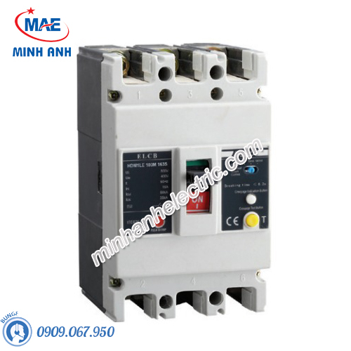ELCB 3P 50A 300mA 50kA Type M - Model HDM1LE100M503