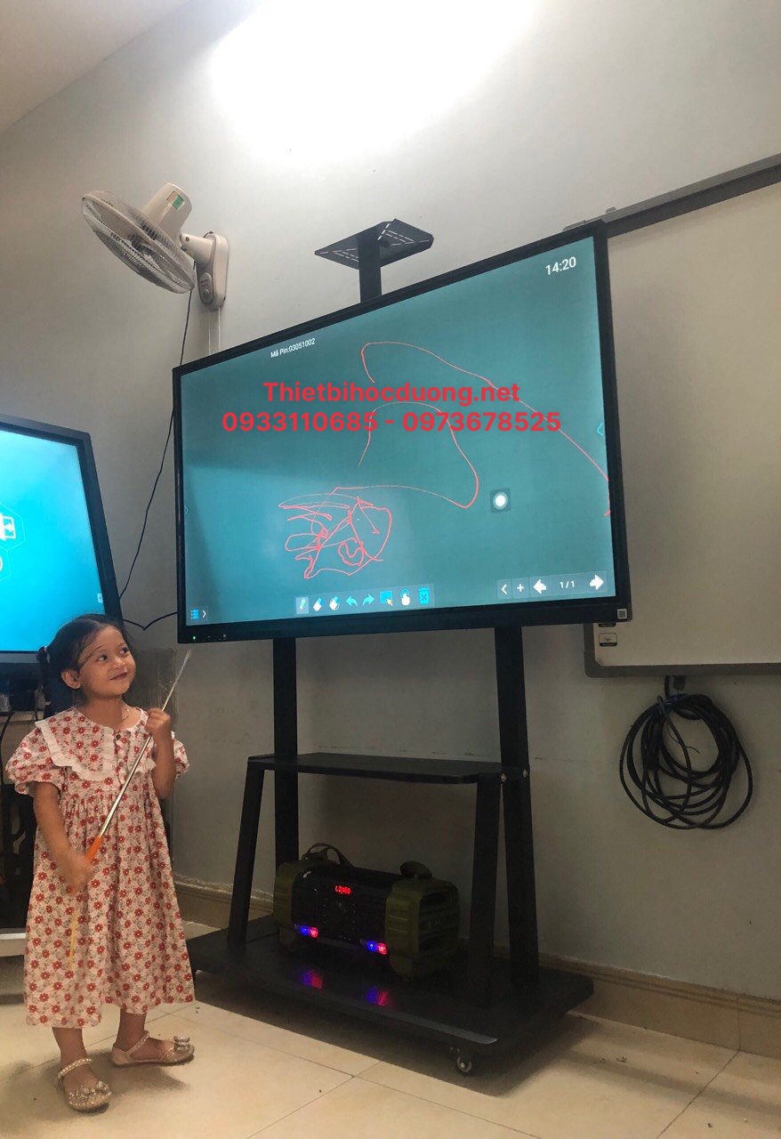 IKinor 65 inch interactive TV screen.