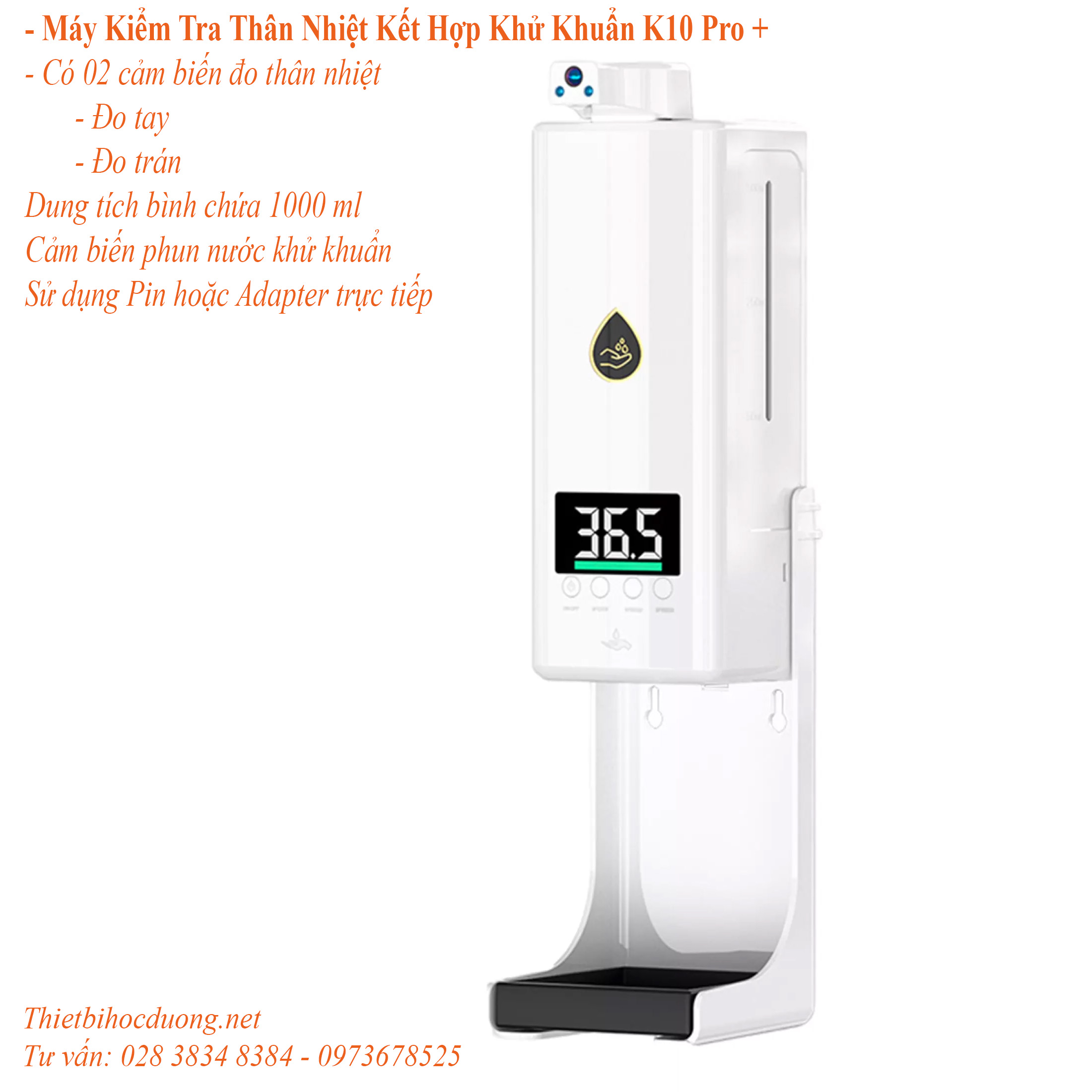 K10 Pro automatic temperature sensor & sterilizer with 2 body ...