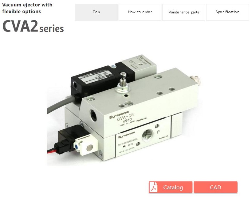 Bộ tạo chân không Series CVA2 Miao de, Vacuum pump Series CVA2 CONVUM