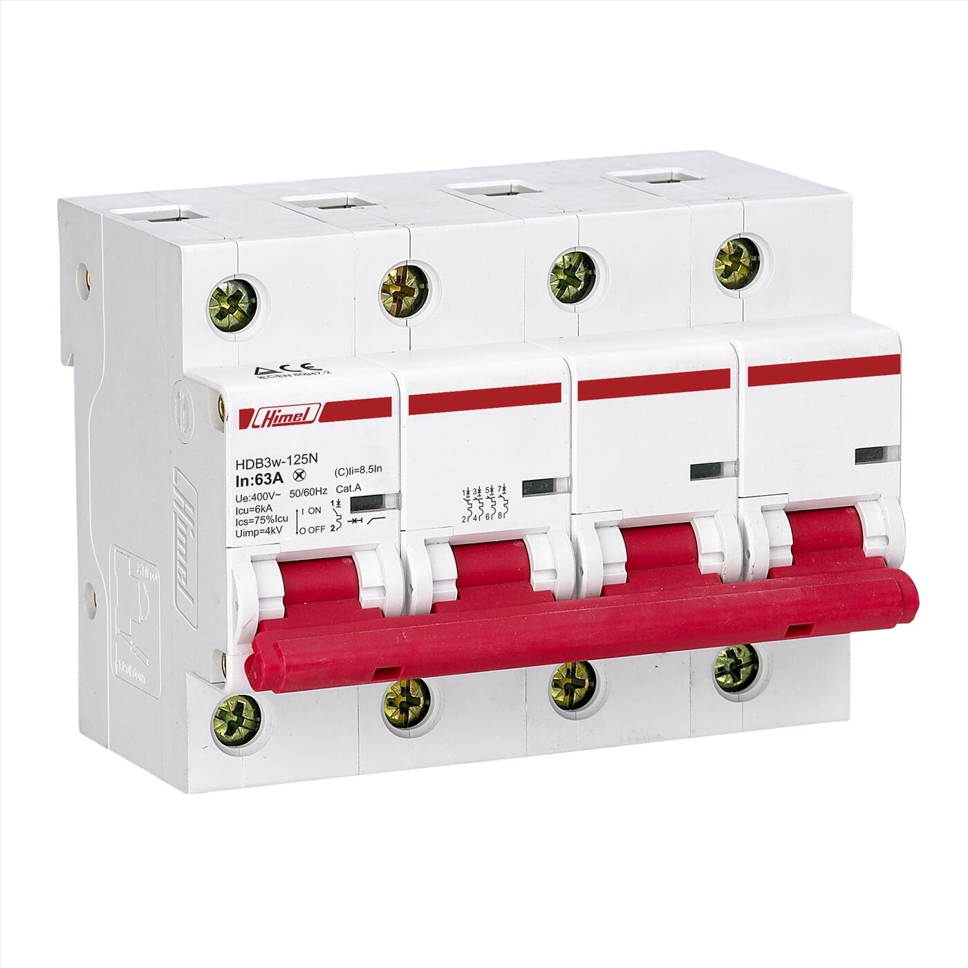 MCB 4P 125A - Cầu dao tự động 4P 125A 10kA Himel