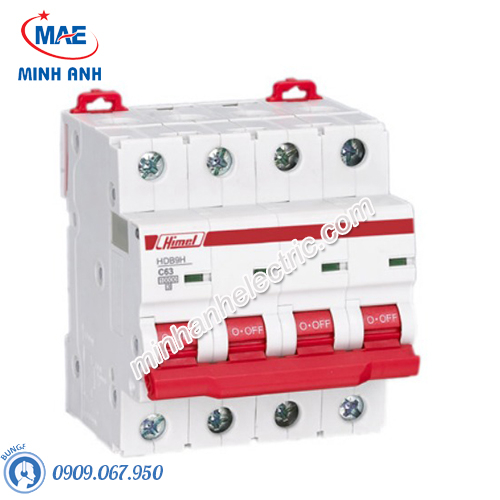 MCB 4P 6A 10kA - Model HDB9H634C6