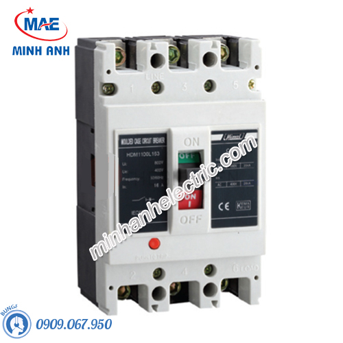 MCCB 3P 20A 50kA Size M - Model HDM163M203