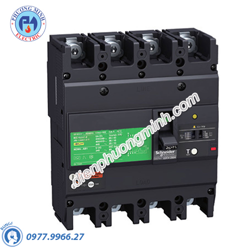MCCB CVS100B Type B 4P 63A 25kA 415V - Model LV510315