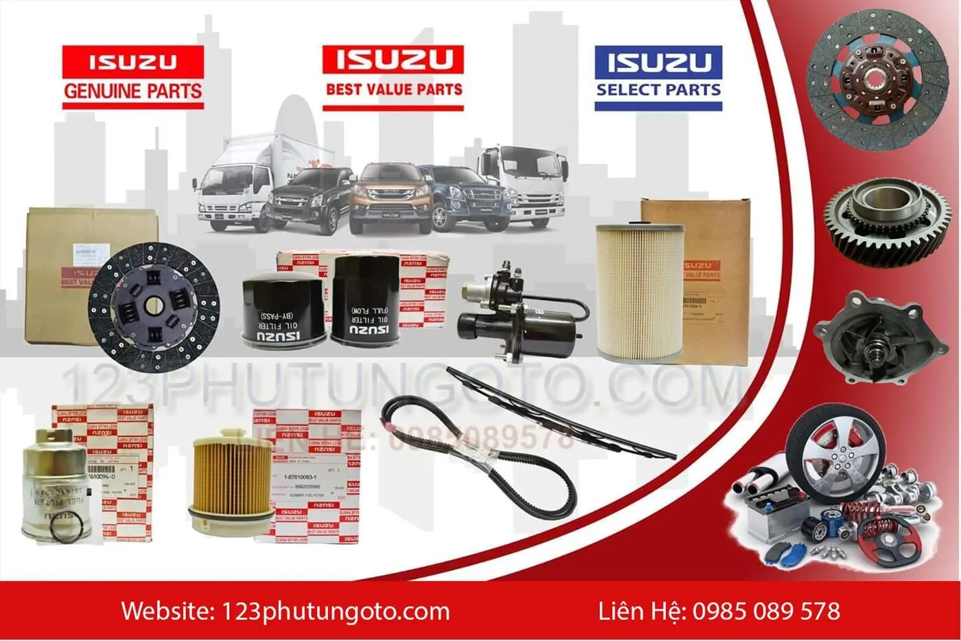 Lợi ích của phụ tùng xe tải ISUZU OEM