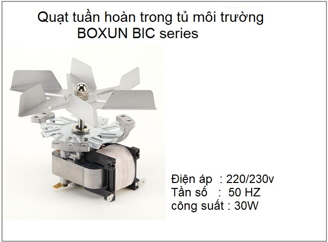Quạt tuần hoàn cho tủ sấy BOXUN BIC series