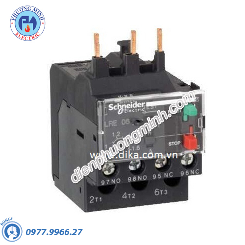 Rơle nhiệt 12-18A sử dụng với Contactor LC1E18-E38 - Model LRE21