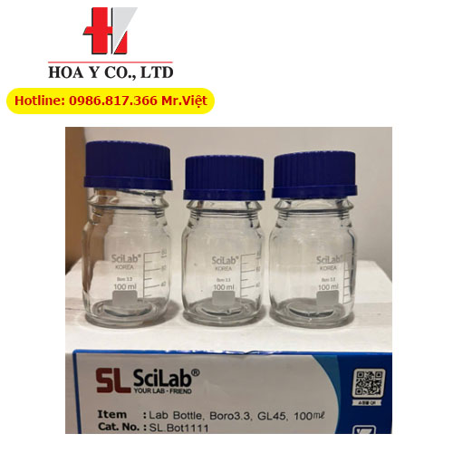 SL.Bot1111 Scilab | Chai thủy tinh trung tính 100ml GL45