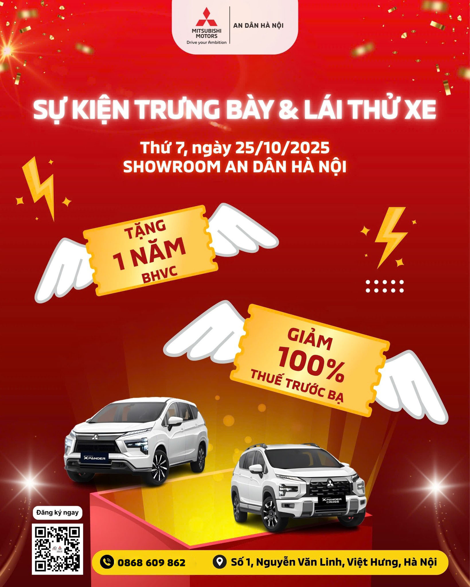SỰ KIỆN TRƯNG BÀY & LÁI THỬ XE MITSUBISHI LONG BIÊN 25/10/2025