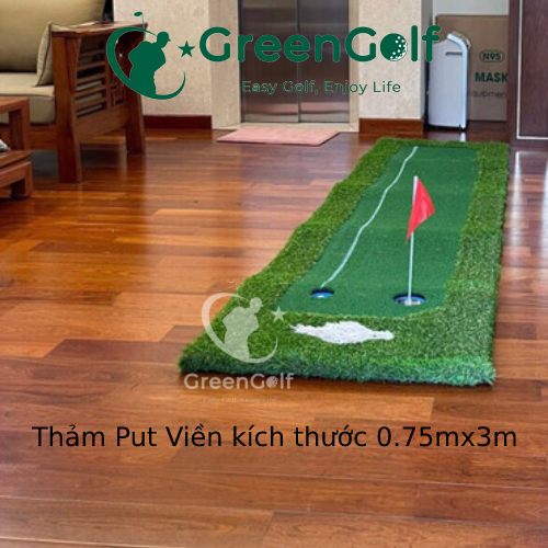 Thảm Tập Putt 0.75mx3m_Thảm Tập Golf Di Động