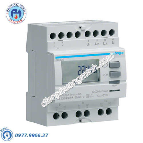 Timer 24h Hager - Model EC372 dòng Push Button