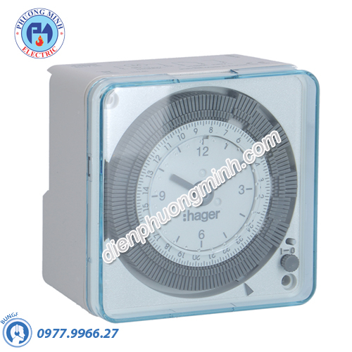 Timer 24h Hager - Model EH715 loại Analog 72x72mm