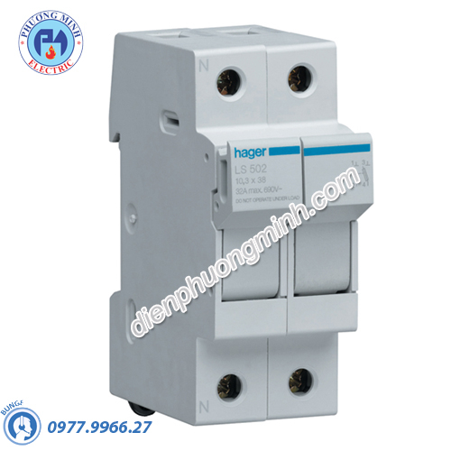 Timer 24h Hager - Model LS502 dòng Fuse Carrier