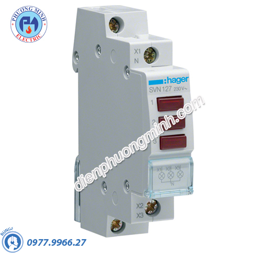 Timer 24h Hager - Model SVN127 dòng Push Button