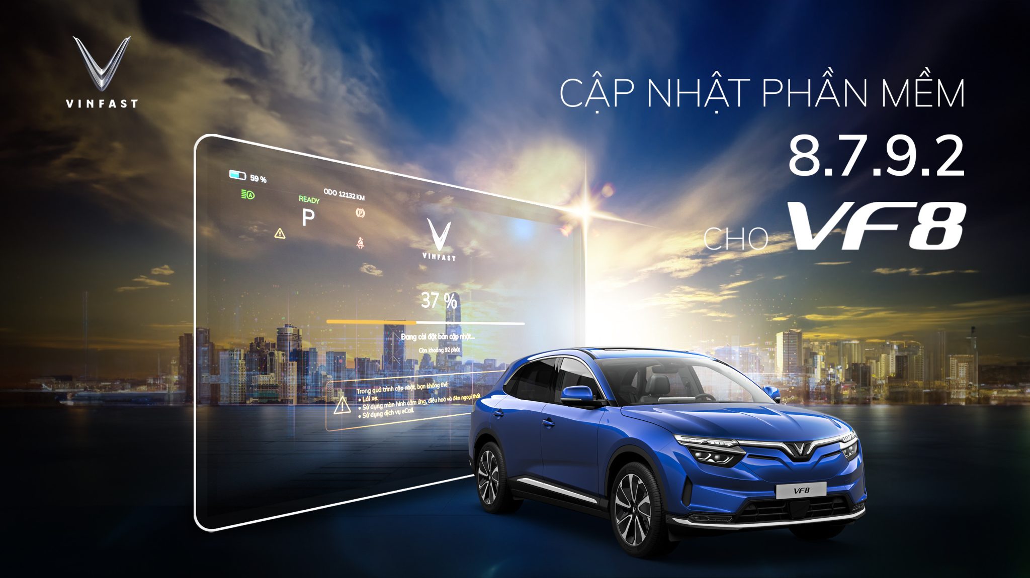 VinFast cập nhật phần mềm FRS 8.7.9.2 cho ô tô điện VF 8