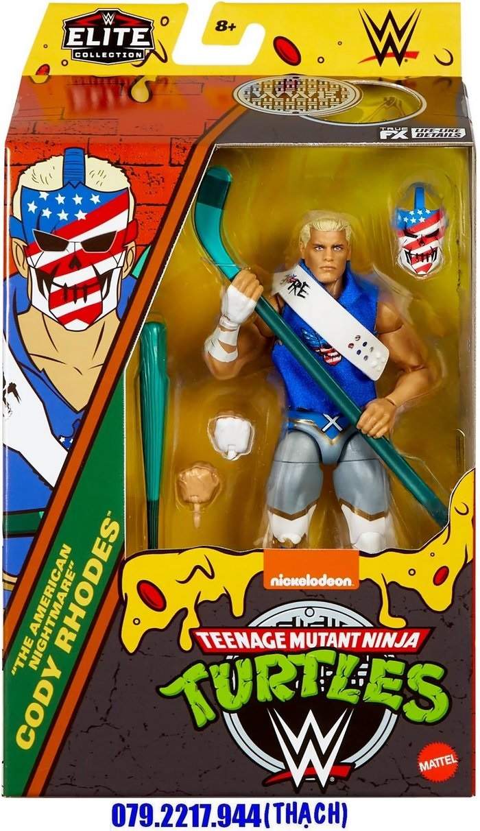 WWE CODY RHODES (AS CASEY JONES) - ELITE TMNT SERIES 2 (EXCLUSIVE)