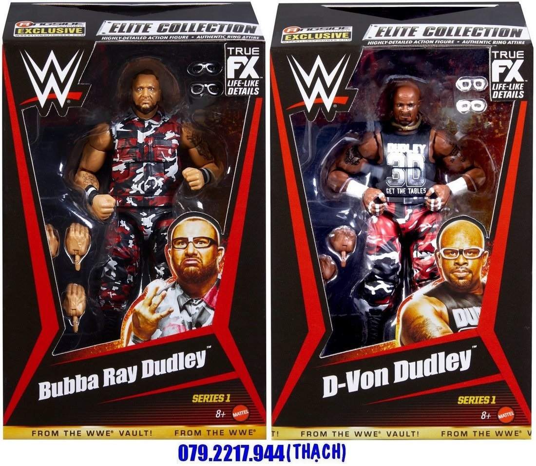 WWE DUDLEY BOYZ (BUBBA RAY DUDLEY & D-VON DUDLEY) - ELITE FROM THE ...