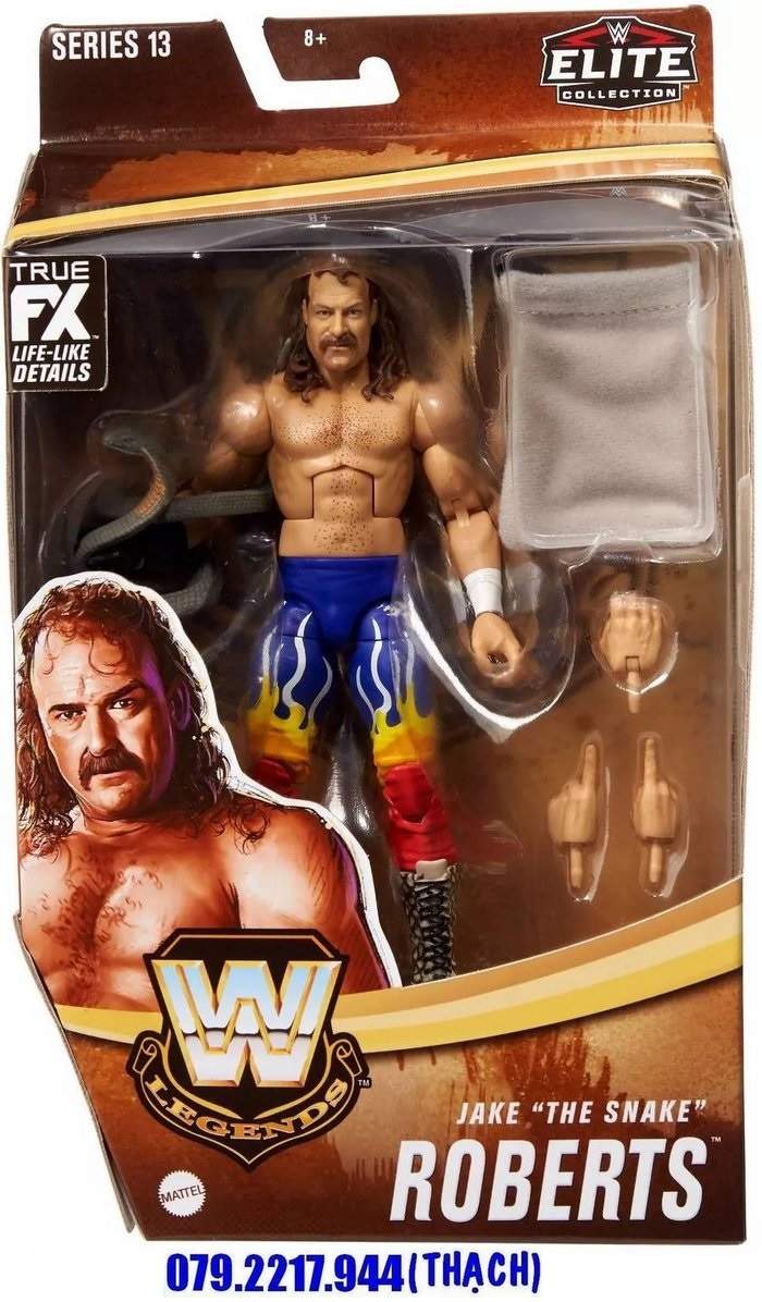 WWE JAKE THE SNAKE ROBERTS - ELITE LEGENDS SERIES 13 (EXCLUSIVE)