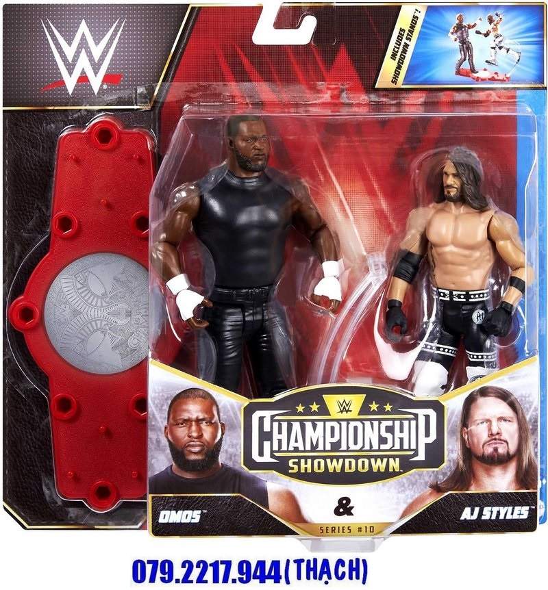 WWE OMOS & AJ STYLES - BATTLE PACK CHAMPIONSHIP SHOWDOWN SERIES 10