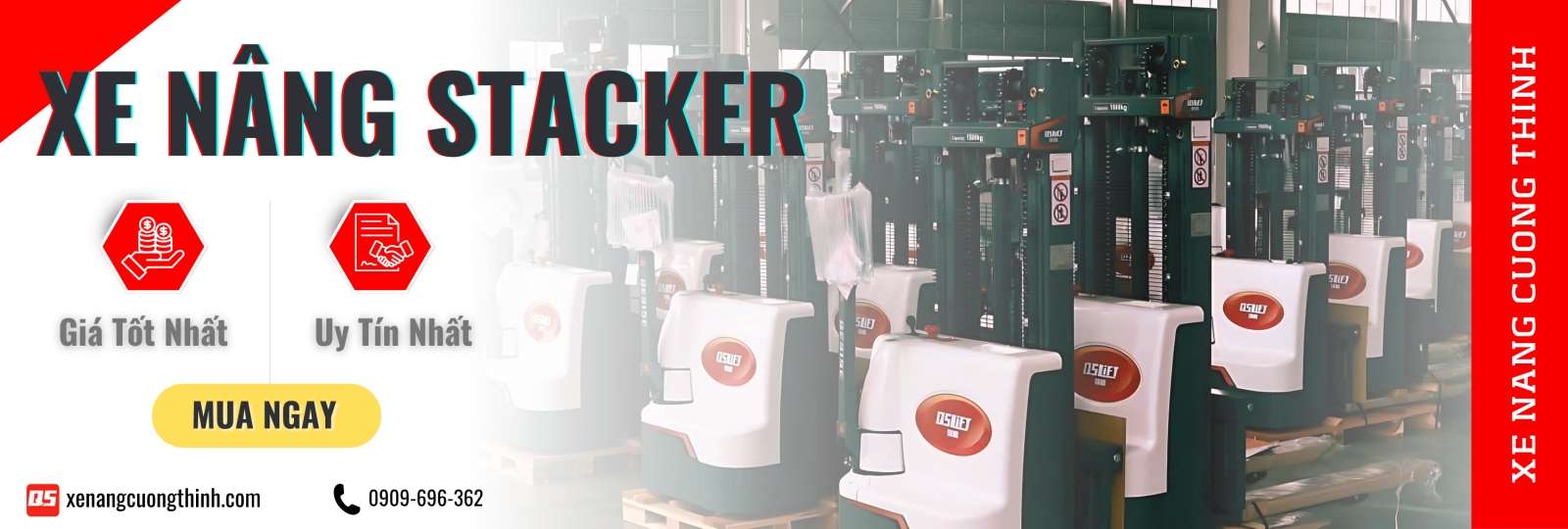 Xe Nâng Stacker Điện - Xe Nâng Điện Cao Chính Hãng Giá Tốt