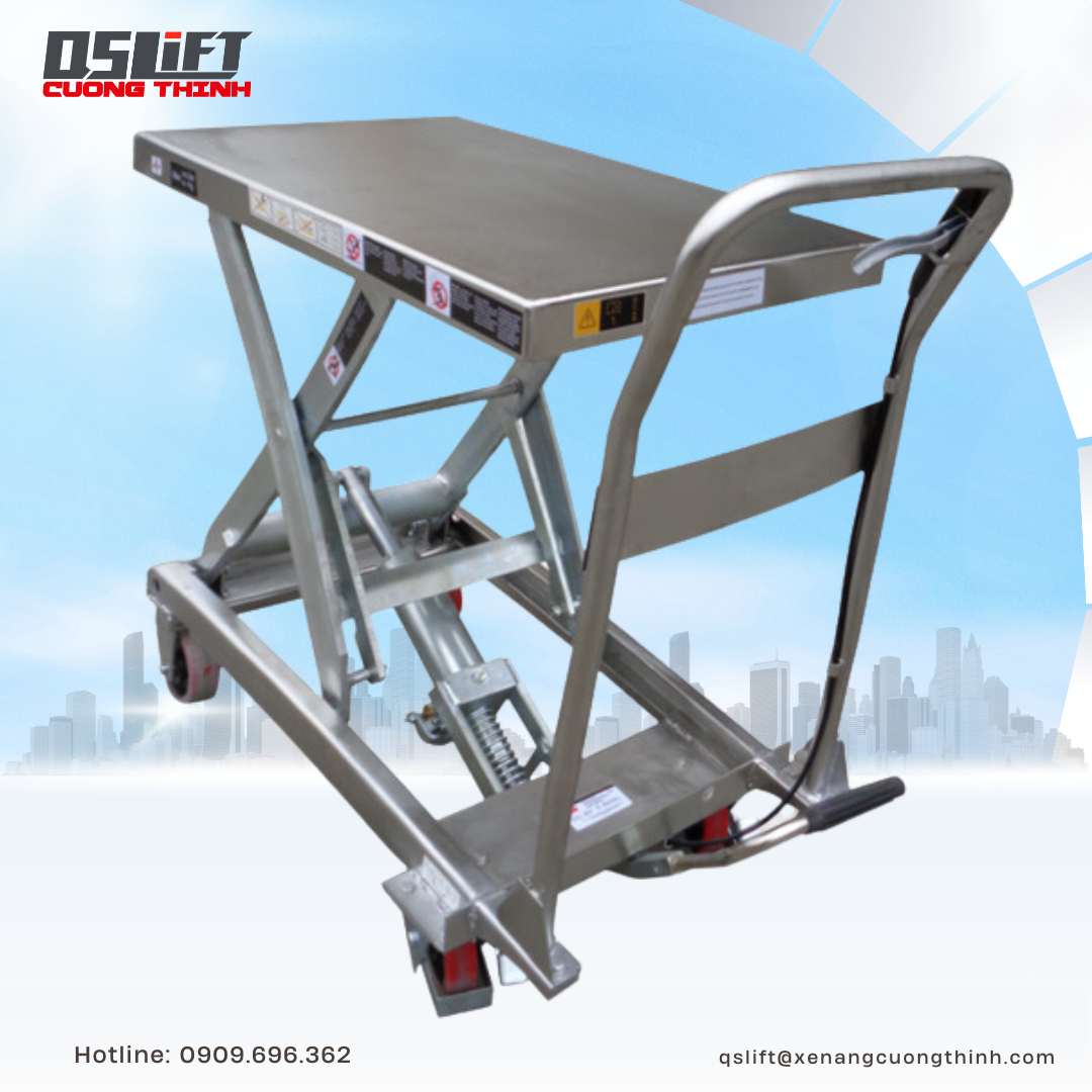 Xe nâng mặt bàn Inox 300kg | Noblelift TF30S